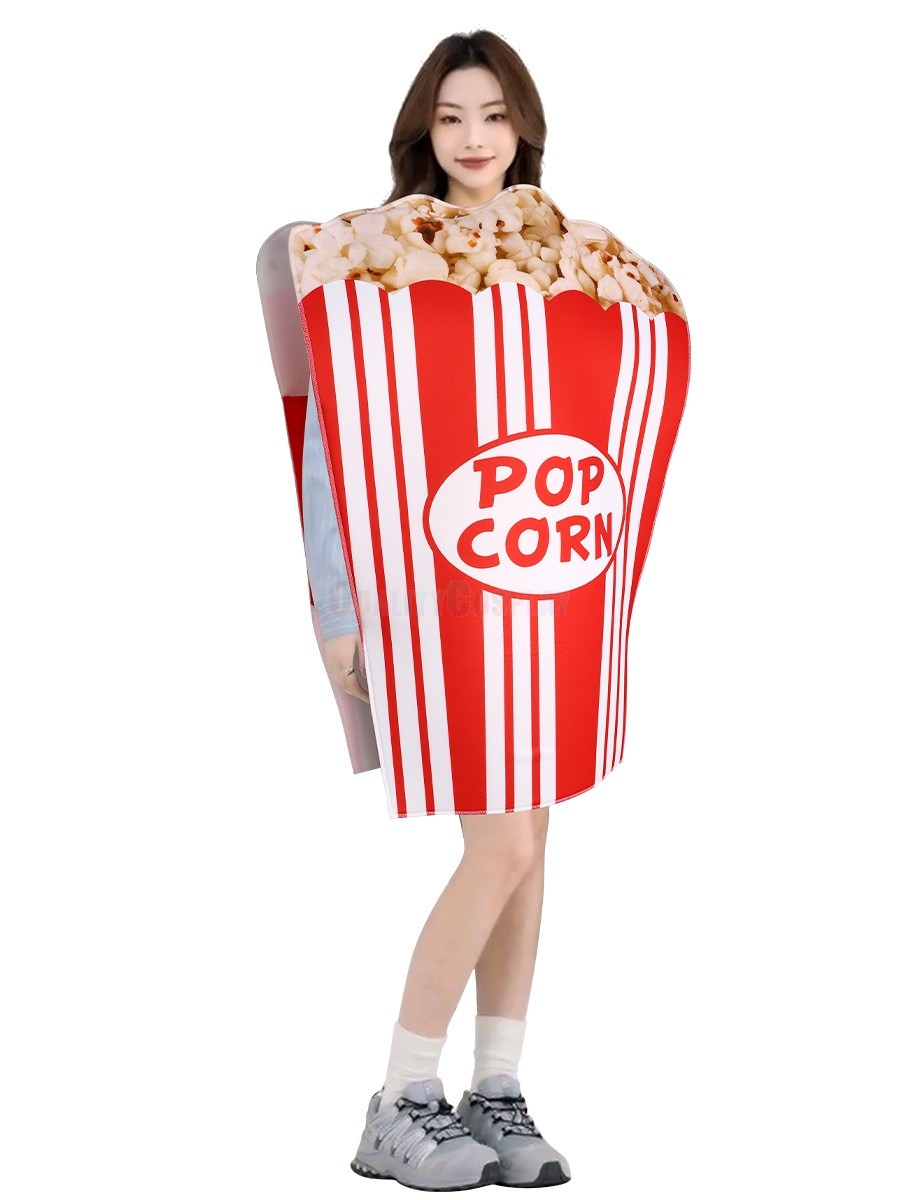 Halloween Party Costume Funny Food Popcorn Cosplay Costume - HQCOSPLAY