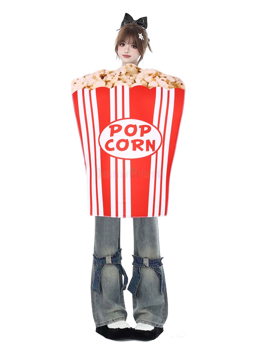 Halloween Party Costume Funny Food Popcorn Cosplay Costume - HQCOSPLAY