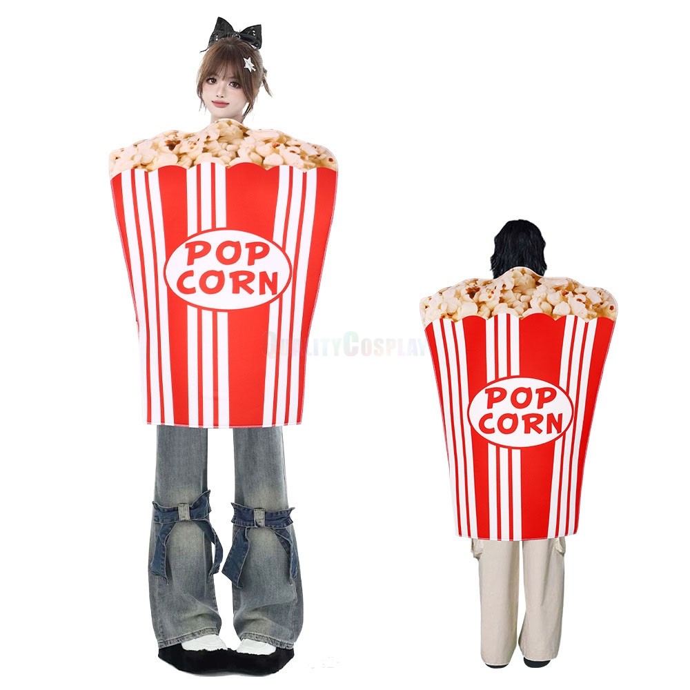 Halloween Party Costume Funny Food Popcorn Cosplay Costume - HQCOSPLAY