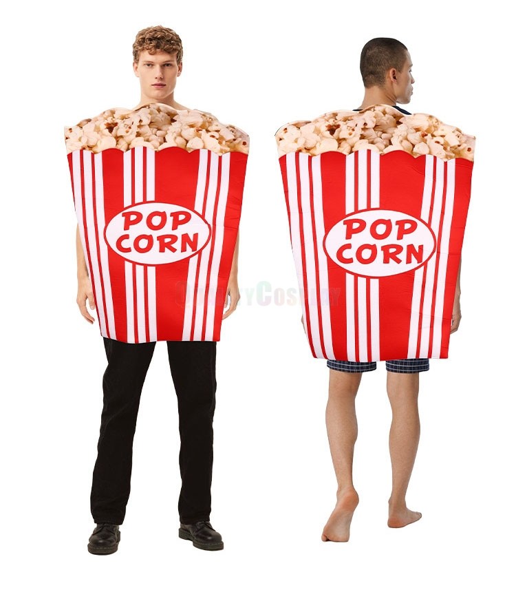 Halloween Party Costume Funny Food Popcorn Cosplay Costume - HQCOSPLAY