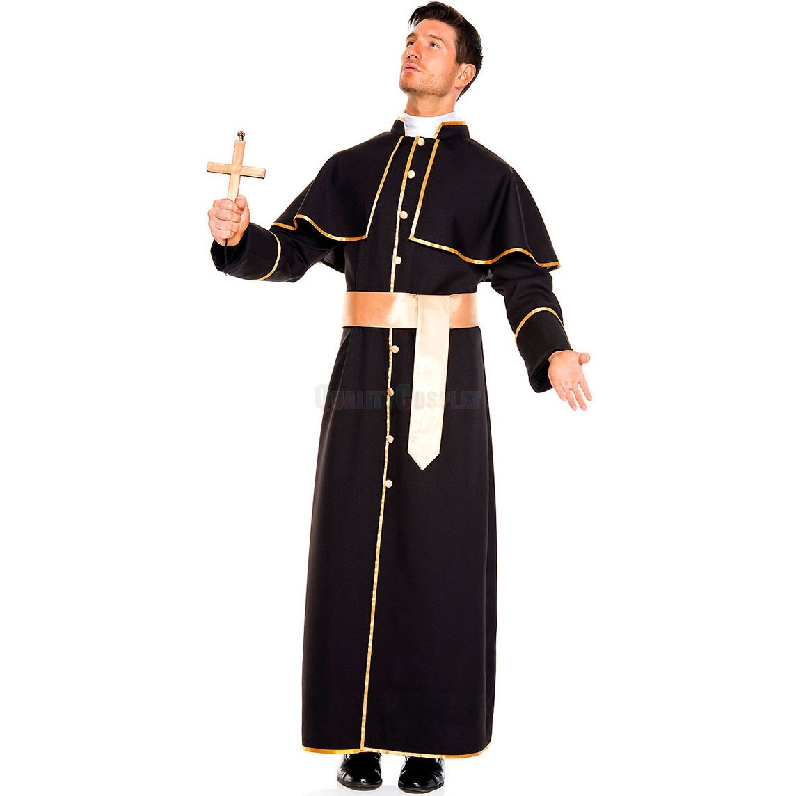 Couples Matching Costume Priest ＆Nun Halloween Cosplay Costume - HQCOSPLAY