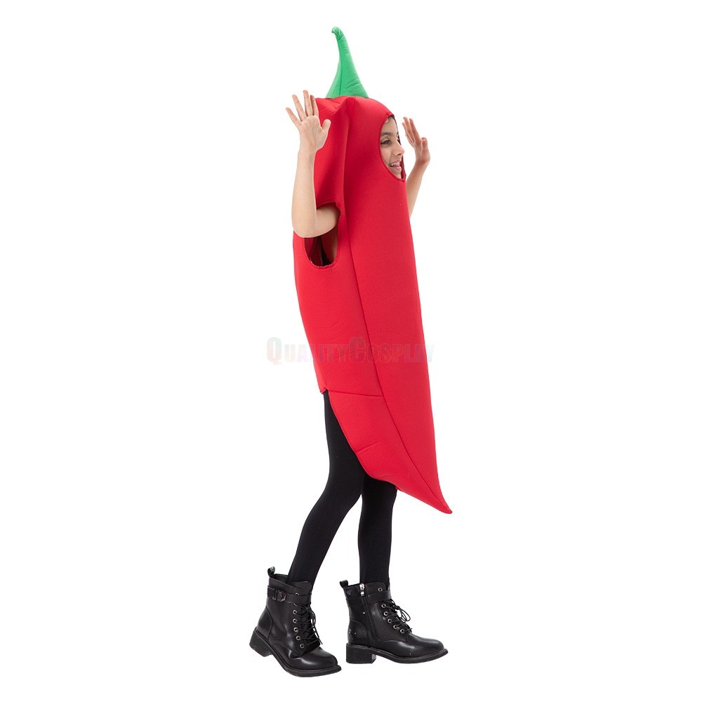Children's Vegetable Cosplay Costume Halloween Red Pepper Sponge ...
