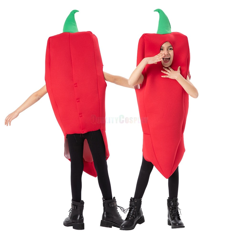 Children's Vegetable Cosplay Costume Halloween Red Pepper Sponge ...
