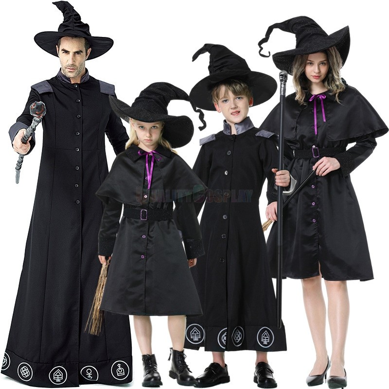 Halloween Robe Mage Wizard Family Matching Cosplay Costume - HQCOSPLAY