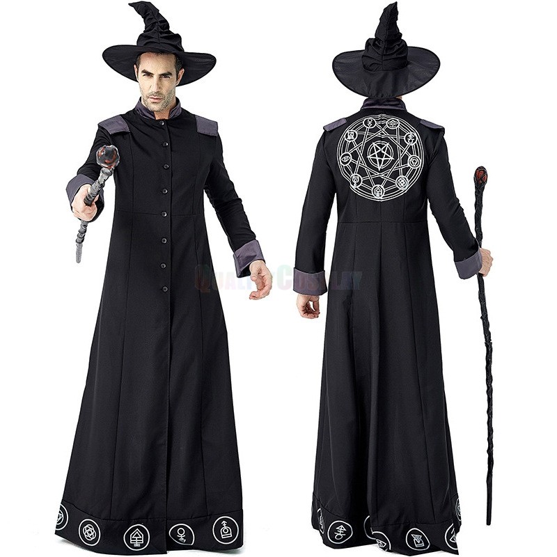 Halloween Robe Mage Wizard Family Matching Cosplay Costume - HQCOSPLAY