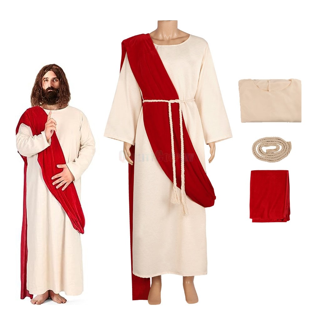 Medieval Roman Greek King Missionary Robe Halloween Cosplay Costume ...