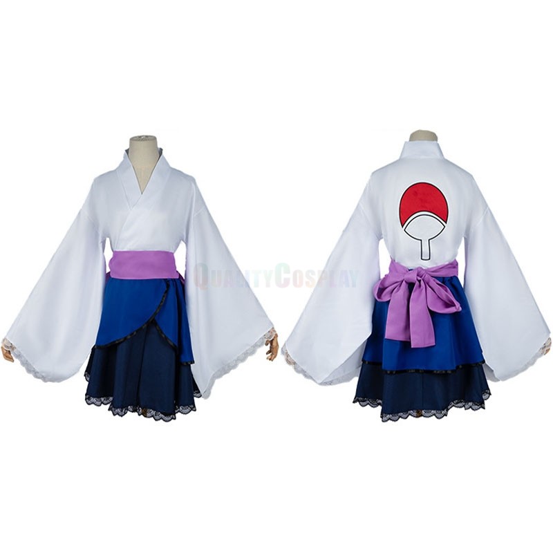 Naruto Shippuden Sasuke Uchiha Kimono Cosplay Costume - HQCOSPLAY