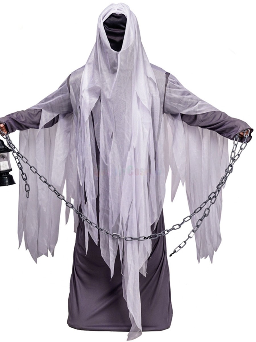 Scary Ghost Faceless Halloween Cosplay Costume For Adults - HQCOSPLAY