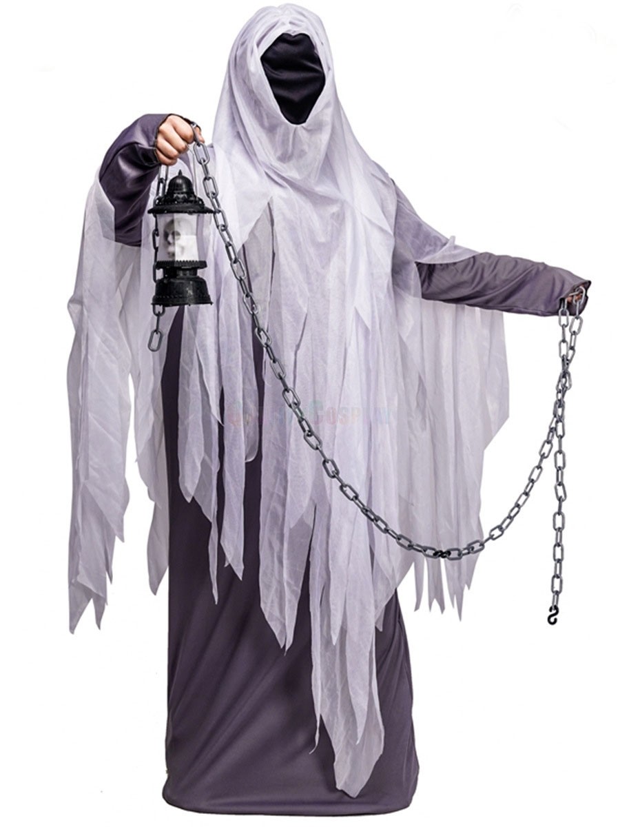 Scary Ghost Faceless Halloween Cosplay Costume For Adults - HQCOSPLAY
