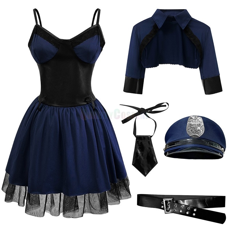 Halloween Policegirl Costume Nightclub Party Cosplay Costume - HQCOSPLAY
