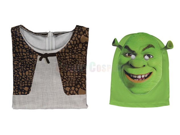 Shrek Jumpsuit Cartoon Onesie For Adults & Kids Halloween Costumes ...