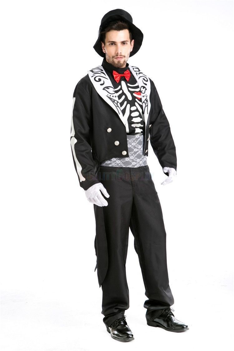 Couples Matching Halloween Skeleton Zombie Ghost Bride and Groom ...