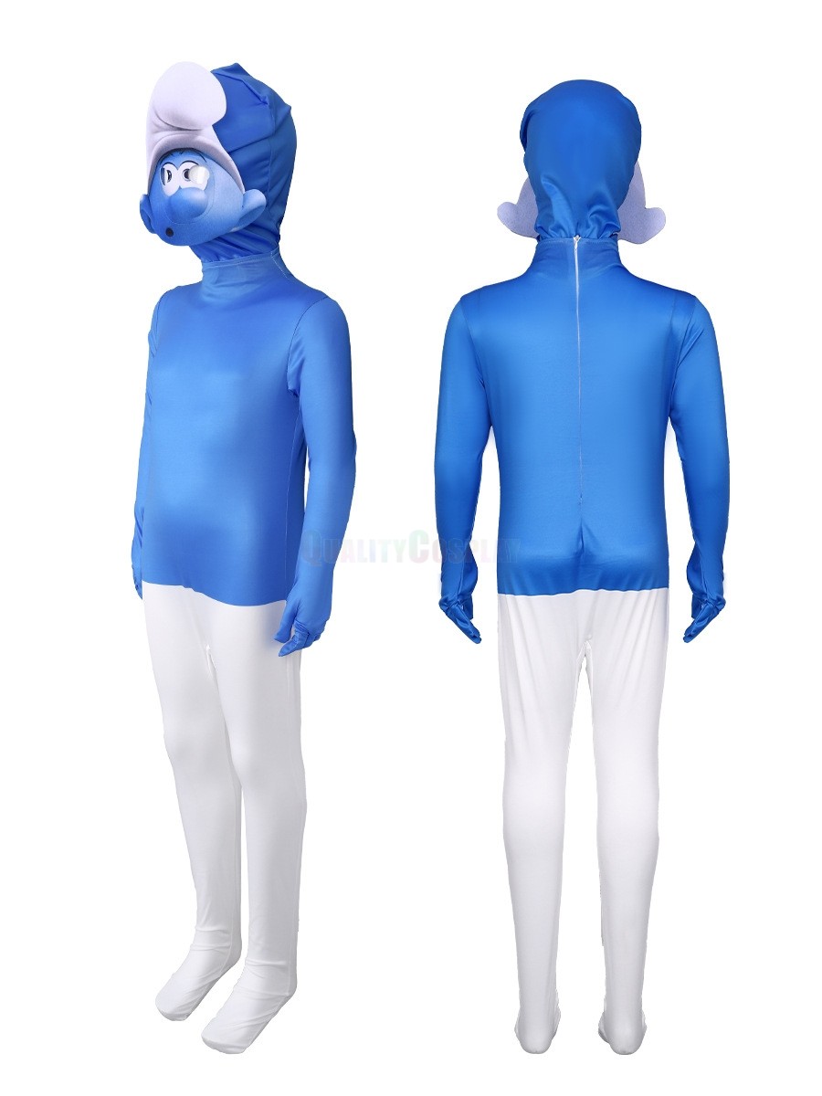Hallloween Costume The Smurfs Jumpsuit Parent-child Cosplay Costume ...