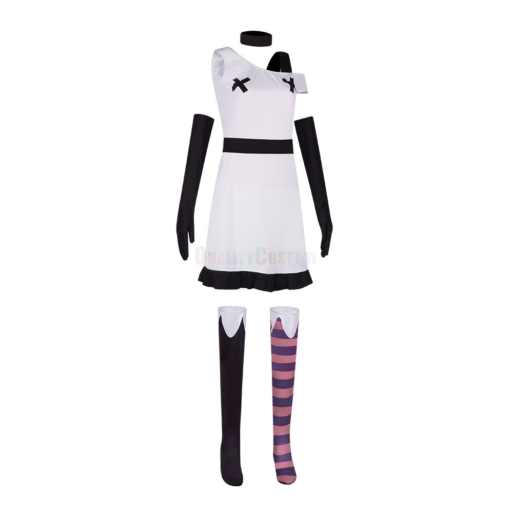 Hazbin Hotel Vaggie White Cosplay Suit Female Halloween Cosplay ...