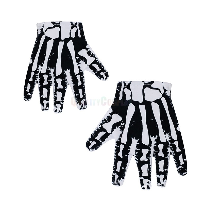 Kid's Halloween Horrible White Skeleton Cosplay Costume - HQCOSPLAY